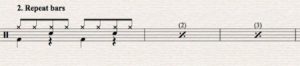 Sibelius Tutorial: Drum set notation-part 4 Repeat, Slash & Rhythmic ...